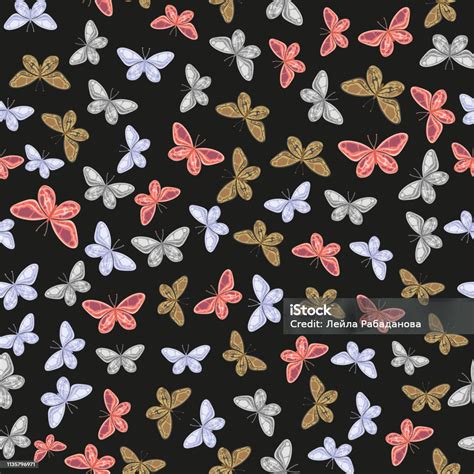 손으로 그린 나비 완벽 한 패턴입니다 식물 꽃 장식 질감입니다 열 대 벽지 아름 다운 꽃 무늬 프린트 빈티지 꽃 패턴입니다 아이