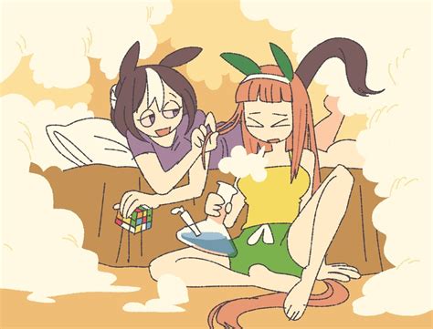 Silence Suzuka And Special Week Umamusume Drawn By Farfinfarfin