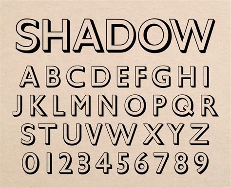 Shadow Font Shadow Script Font Shadow Font Style Drop Shadow Font