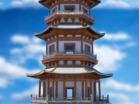 古建筑 五层宝塔建筑效果图 范仕锦 站酷ZCOOL 古建筑 五层宝塔建筑效果图 范仕锦 站酷ZCOOL