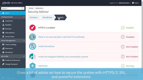 Plesk Security Course 2 Meet The Security Advisor Youtube