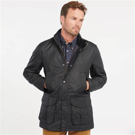 Barbour Hereford Mens Waxed Jacket Navy