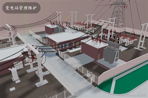 变电站3d可视化管理 物联网、数字孪生 变电站三维图 网页 csdn博客