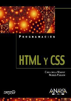 Pdf Reading Book Html Y Css Html And Css Web Standards Solutions Programacion
