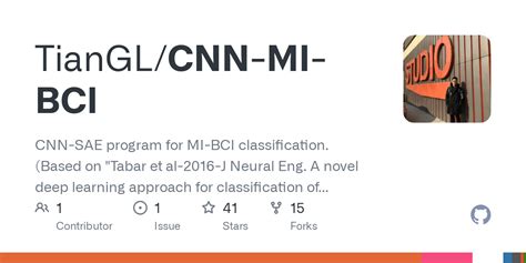 Github Tianglcnn Mi Bci Cnn Sae Program For Mi Bci Classification