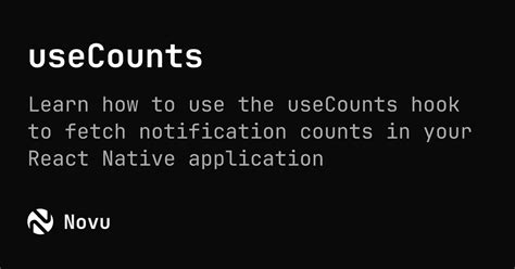Usecounts Novu Documentation