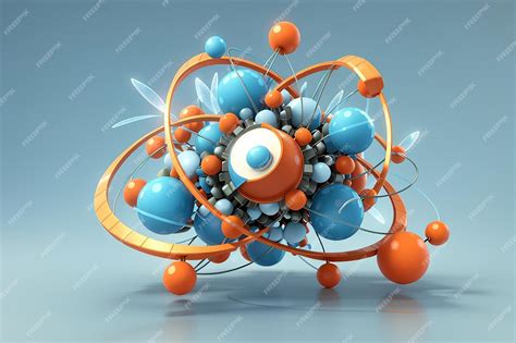 Premium Ai Image 3d Rendering Of Electron Proton Atom Isolated On Background 3d Render