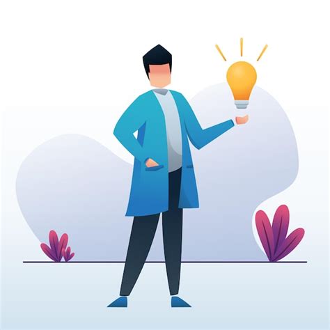 Premium Vector Man Having Idea Concept Illustration