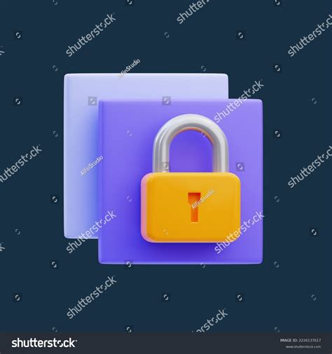 3d Layered Cyber Security Icon Illustration Stock Illustration