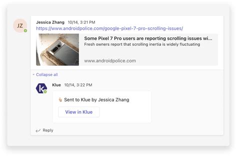 Teams Integration Klue Teams Integration Klue