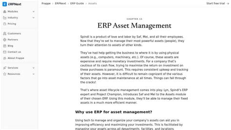 Erp Guide Asset Management Erpnext