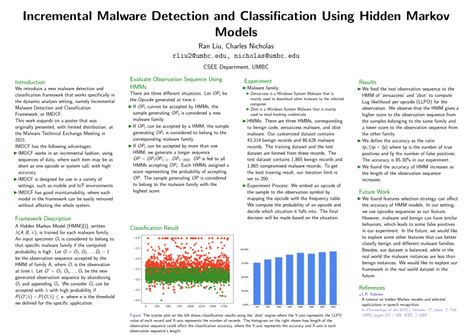 pdf incremental malware detection and classification using hidden markov models
