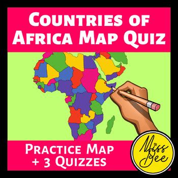 Countries Of Africa Map Quiz By Miss Bees Bodega Tpt