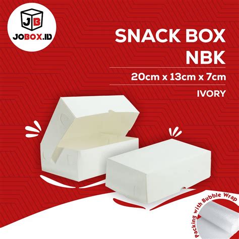Jual Kotak Snack Box Nbk Ivory Food Grade Tebal Snack Box Kue Besar Kardus Kue Kemasan Kue