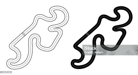 긴 자동차 경주 트랙 회로 클립 아트 세트 투명 윤곽선 및 실루엣 스탬프 Championship에 대한 스톡 벡터 아트 및 기타 이미지 Championship 결승선