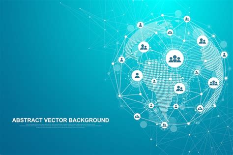Premium Vector Networking Connection Concept Abstract Technology