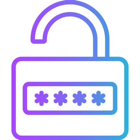 Password Generic Gradient Outline Icon Password Generic Gradient Outline Icon