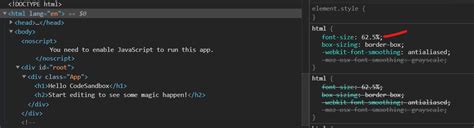 Css Materialui Set Fontsize Ratio Globally Stack Overflow