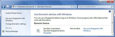 Windows Biometric Framework Wbf For Fingerprint Login
