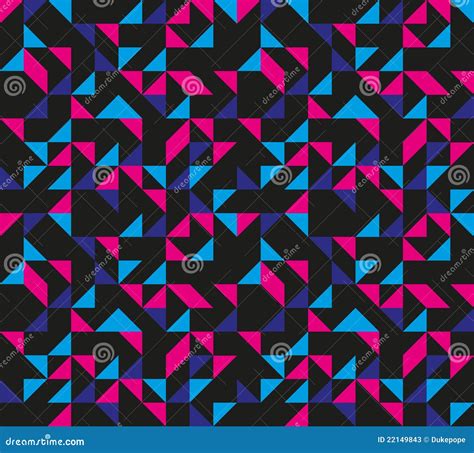 Seamless Retro Geometric Pattern Cartoon Vector