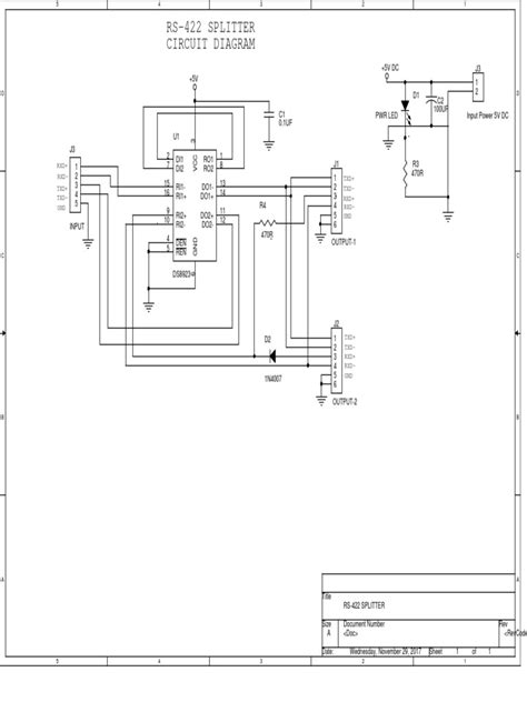 Rs 422 Splitter Circuit Diagram Pdf Electronic Engineering Electrical Engineering