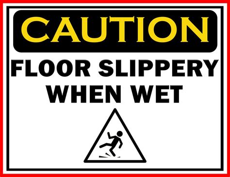 Free Printable Wet Floor Signs Templates Pdf Caution