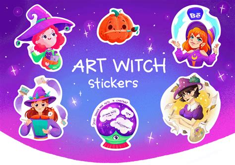 Art Witch Stickers Illustration 1 S Behance