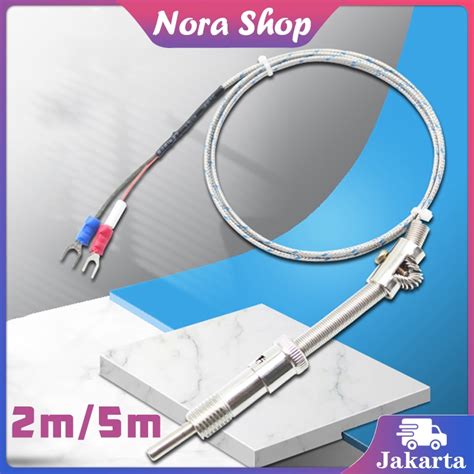 Jual Termokopel Tipe K Sensor Suhu 2 Meter 5 Meter Termokopel Panjang