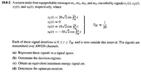 Video Solution 108 2a Source Emits Four Equiprobable Messages M2 M3