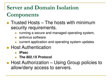 ppt server and domain isolation using ipsec and group policy