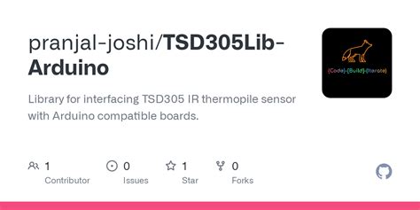 Github Pranjal Joshi Tsd Lib Arduino Library For Interfacing Tsd Ir Thermopile Sensor