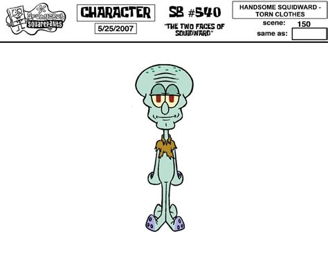 Squidward Model Sheets From Various Episodes R Spongebob