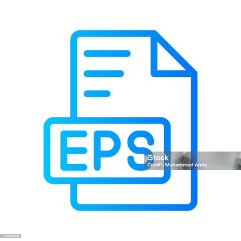 eps document file picture gradient icon format file type icons symbol extension type data vector