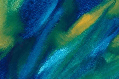 밝은 파란색과 노란색 다채로운 수채화 추상 벡터 배경입니다 손으로 그린 하늘 색과 녹색 브러시 스트로크 터키석 색깔에 대한 스톡 벡터 아트 및 기타 이미지 Istock