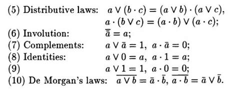Set Theory And Algebra Boolean Algebra