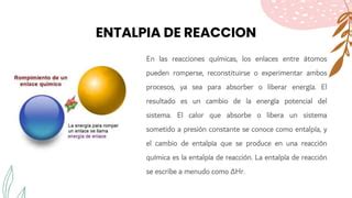 Tipos De Enlace Energia Entalpia De Reaccion Pptx