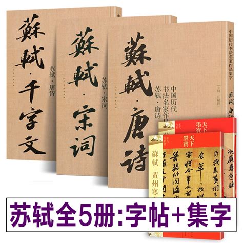 【現貨】【全5冊】蘇軾書法全集 唐詩宋詞集字蘇軾千字文黃州寒食詩帖洞庭春色賦中山松醪賦 赤壁賦小楷尺牘蘇東坡行書草 蝦皮購物