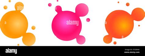 Abstract Sphere Bubble Collection Gradient Liquid Metaball Set