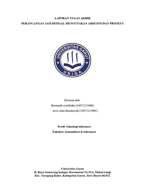 Rancangan Jam Digital Proteus Arduino Pdf