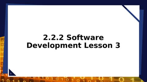 Ocr Alevel Cs Software Development Lessons Teaching Resources