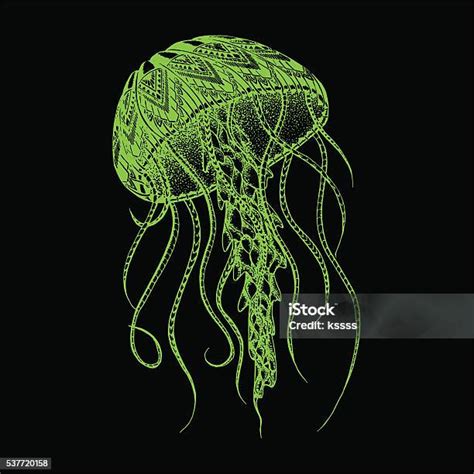 เวกเตอร์มือวาดแมงกะพรุน Doodle ภาพประกอบการออกแบบ ภาพประกอบสต็อก ดาวน์โหลดรูปภาพตอนนี้