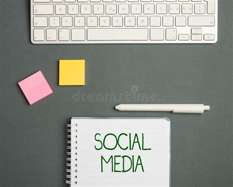 Writing Displaying Text Social Media Word Written On Websites And Applications Enable Users