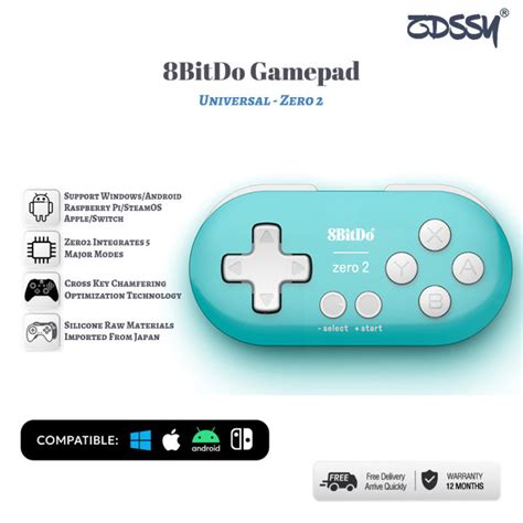 Zdssy 8bitdo Zero 2 For Nintendo Switch 2 Controller Gamepads Pc Switch Steam Windows 10 11