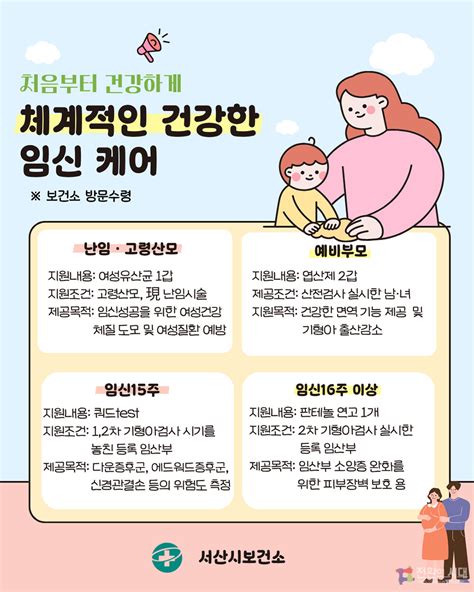 서산시 임신 단계별 건강관리 강화 ‘건강한 임신 케어 추진