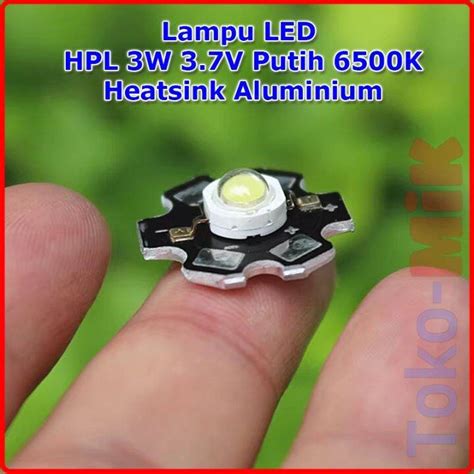Modul Led Hpl Putih 3w 1 Mata Led Hpl 6000k Pcb Heatsink Aluminium Lazada Indonesia
