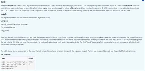 Solved Task Write A Function That Takes 2 Input Arguments