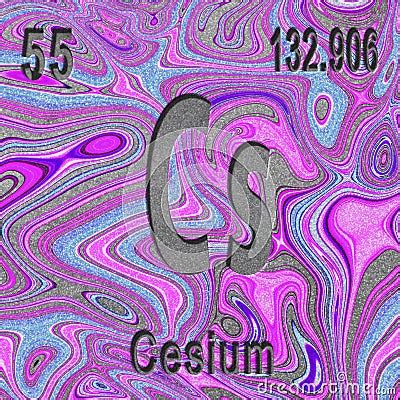 Cesium Chemical Element Sign With Atomic Number And Atomic Weight Royalty Free Stock Photography