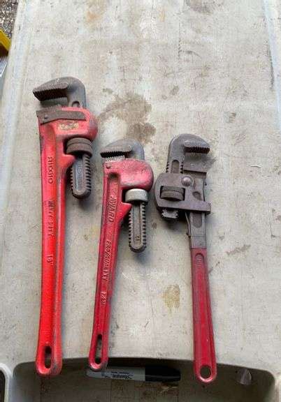 Assorted Pipe Wrenches Hamilton Maring Auction Group