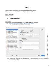 Lab 7 5 Docx Lab 7 Please Complete The Following Data Visualization And Data Analysis Tasks