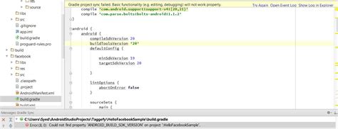 Android Androidbuildsdkversion Error With Facebook Sdk Stack